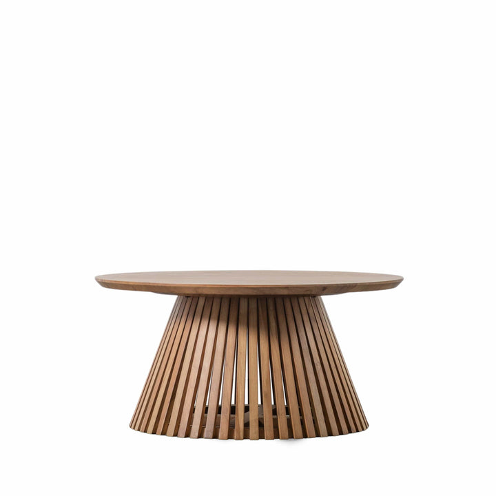 Beer Slatted Coffee Table 800x800x400mm – House of Isabella UK