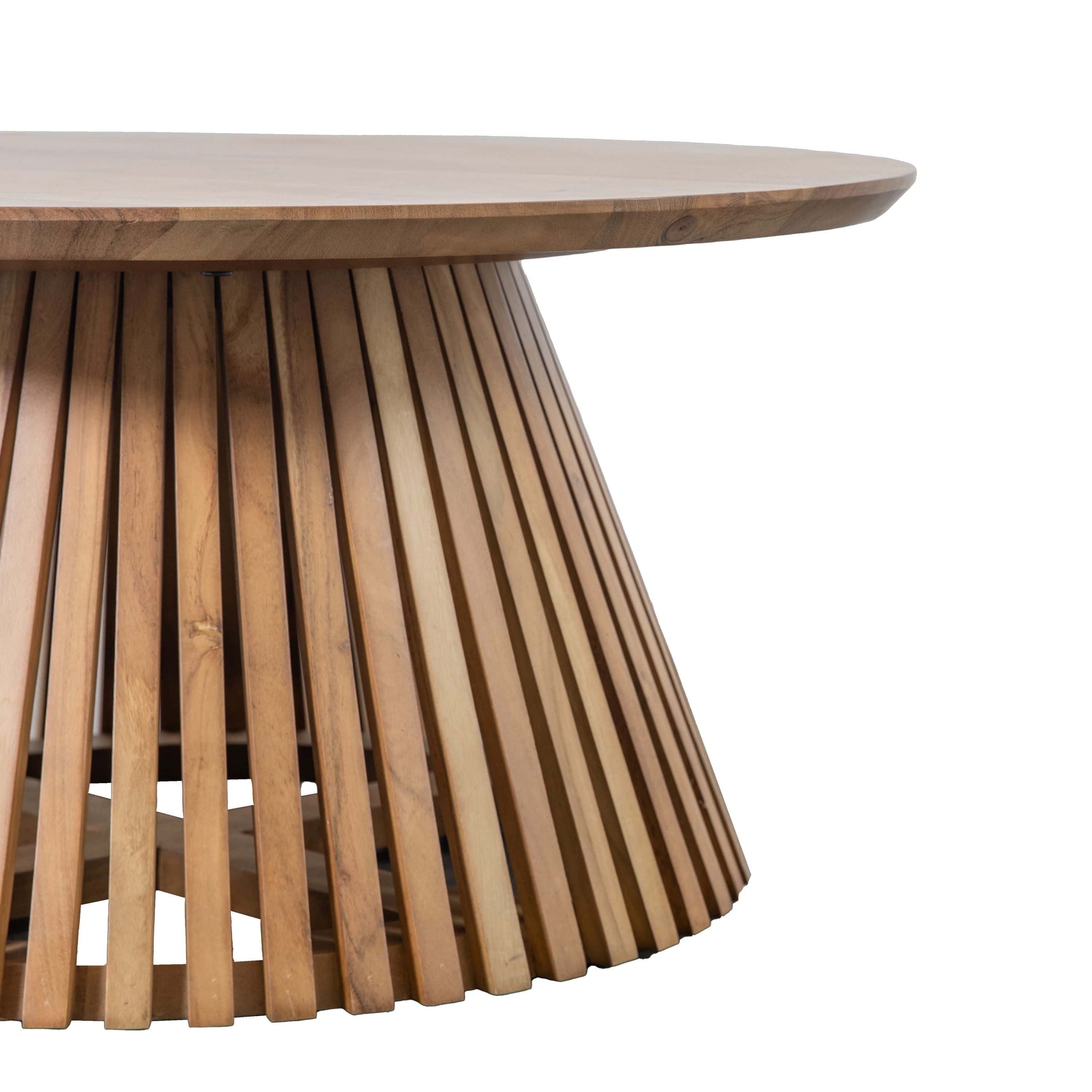 Beer Slatted Coffee Table 800x800x400mm – House of Isabella UK